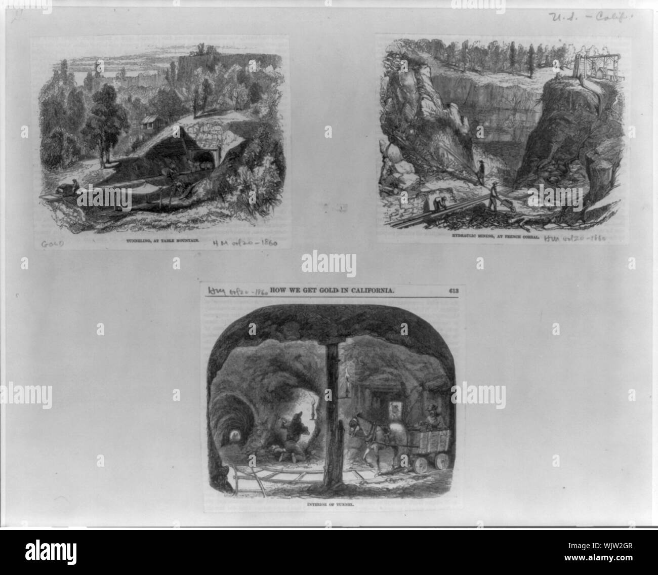 Gold miners california Black and White Stock Photos & Images - Alamy