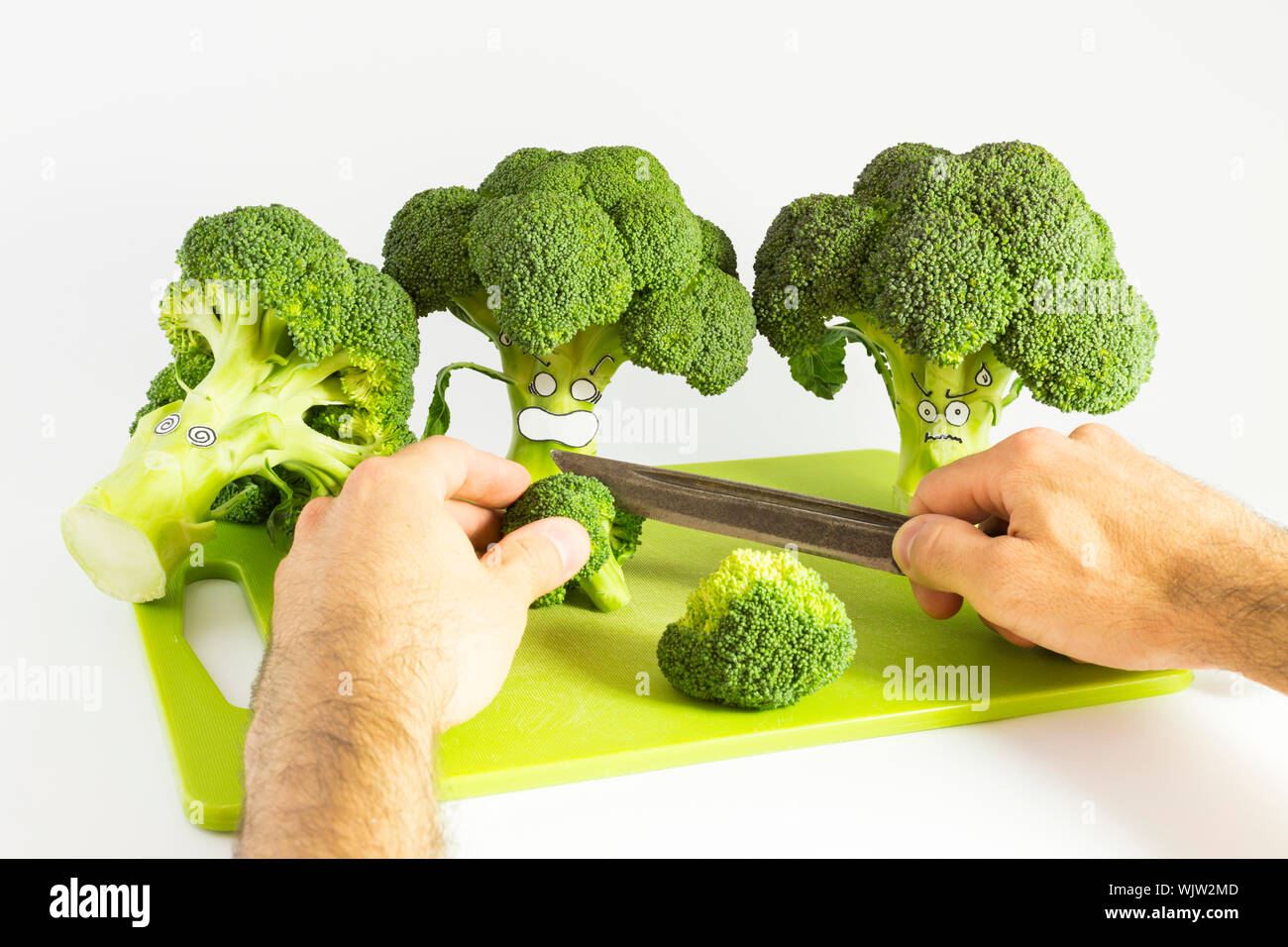 Man eating broccoli hi-res stock photography and images - Alamy