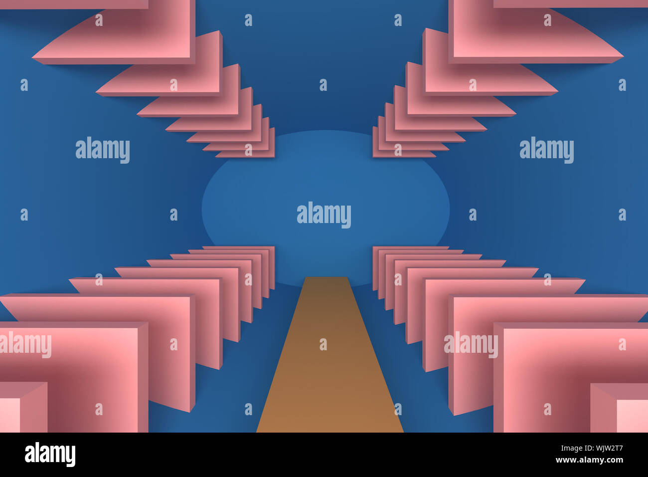 Abstract color empty room with structure curve Stock Photo - Alamy