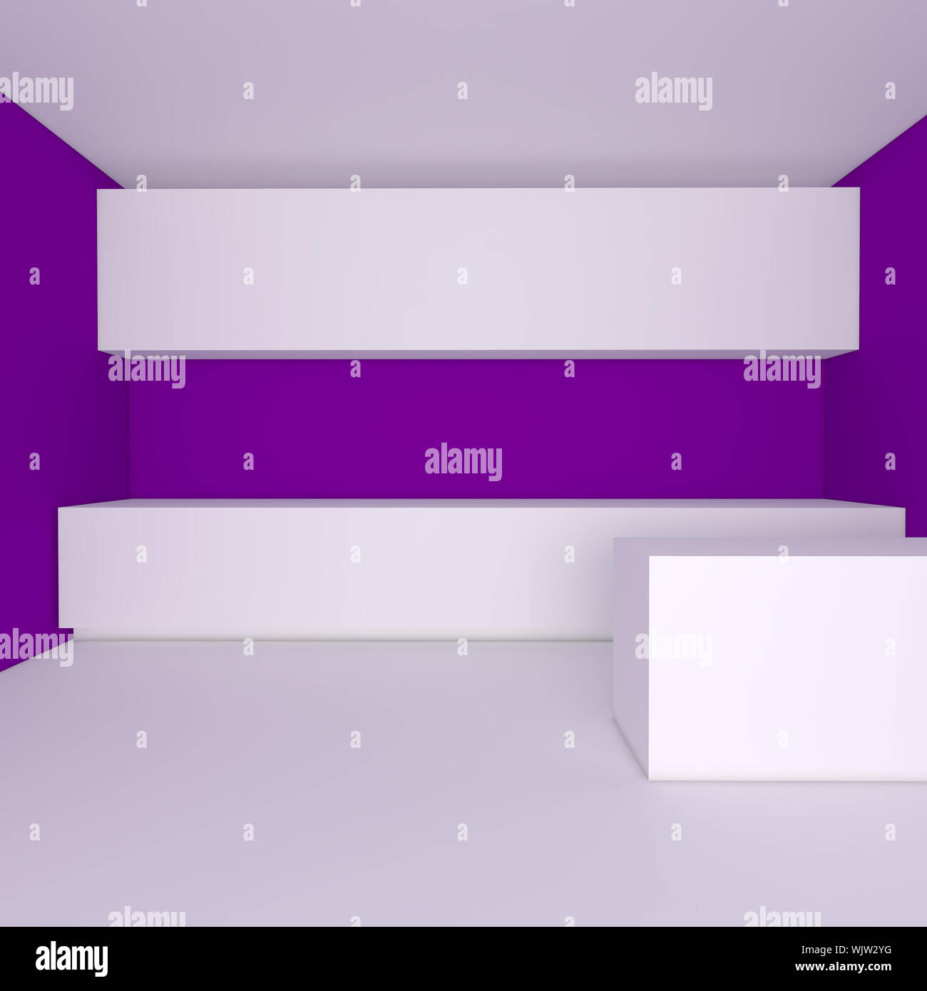 empty interior design for kitchen room with purple wall Stock Photo - Alamy