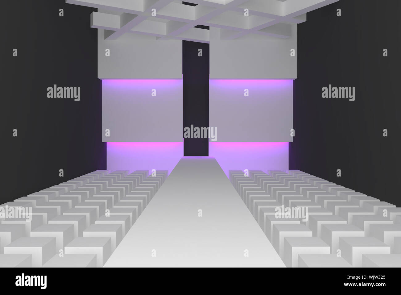 Empty Black Fashion Runway