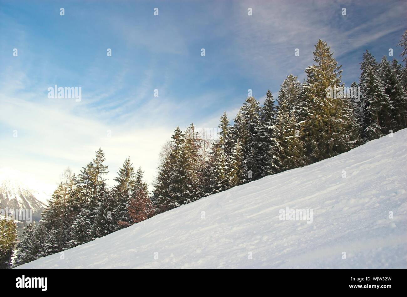 Skiing area in Soell (Austria Stock Photo - Alamy