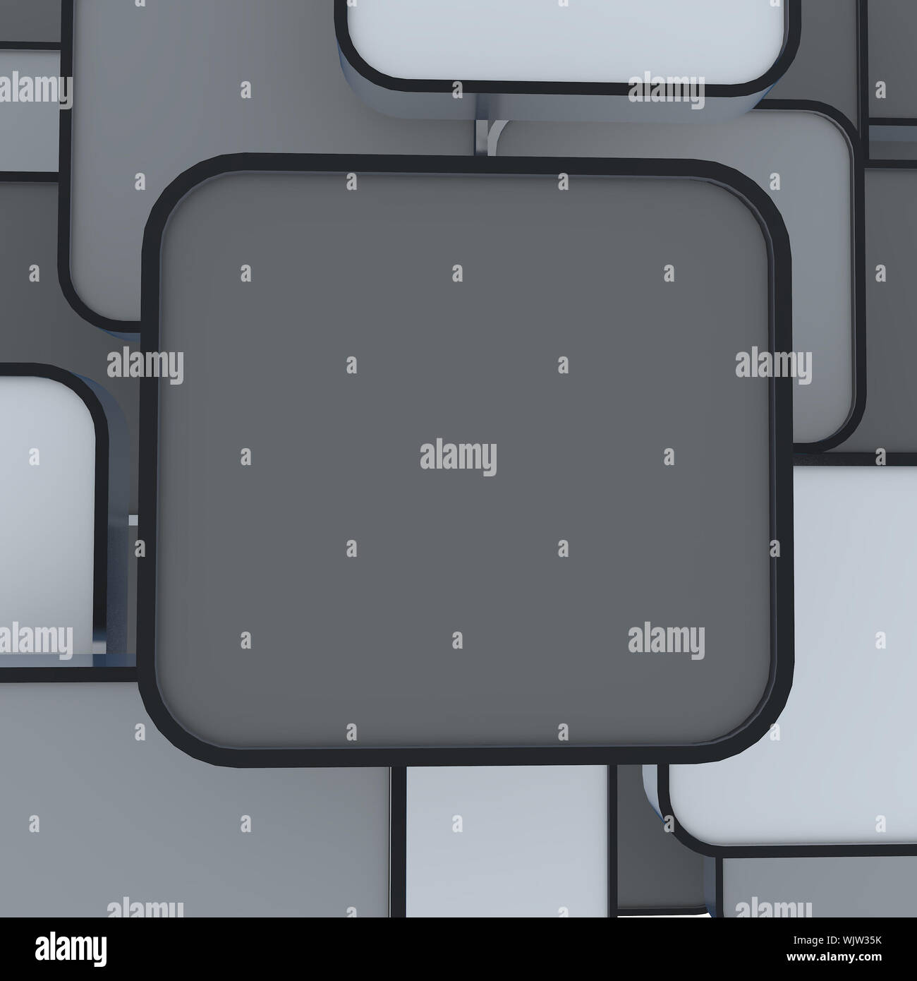 3D blank abstract gray box display new design aluminum frame template ...