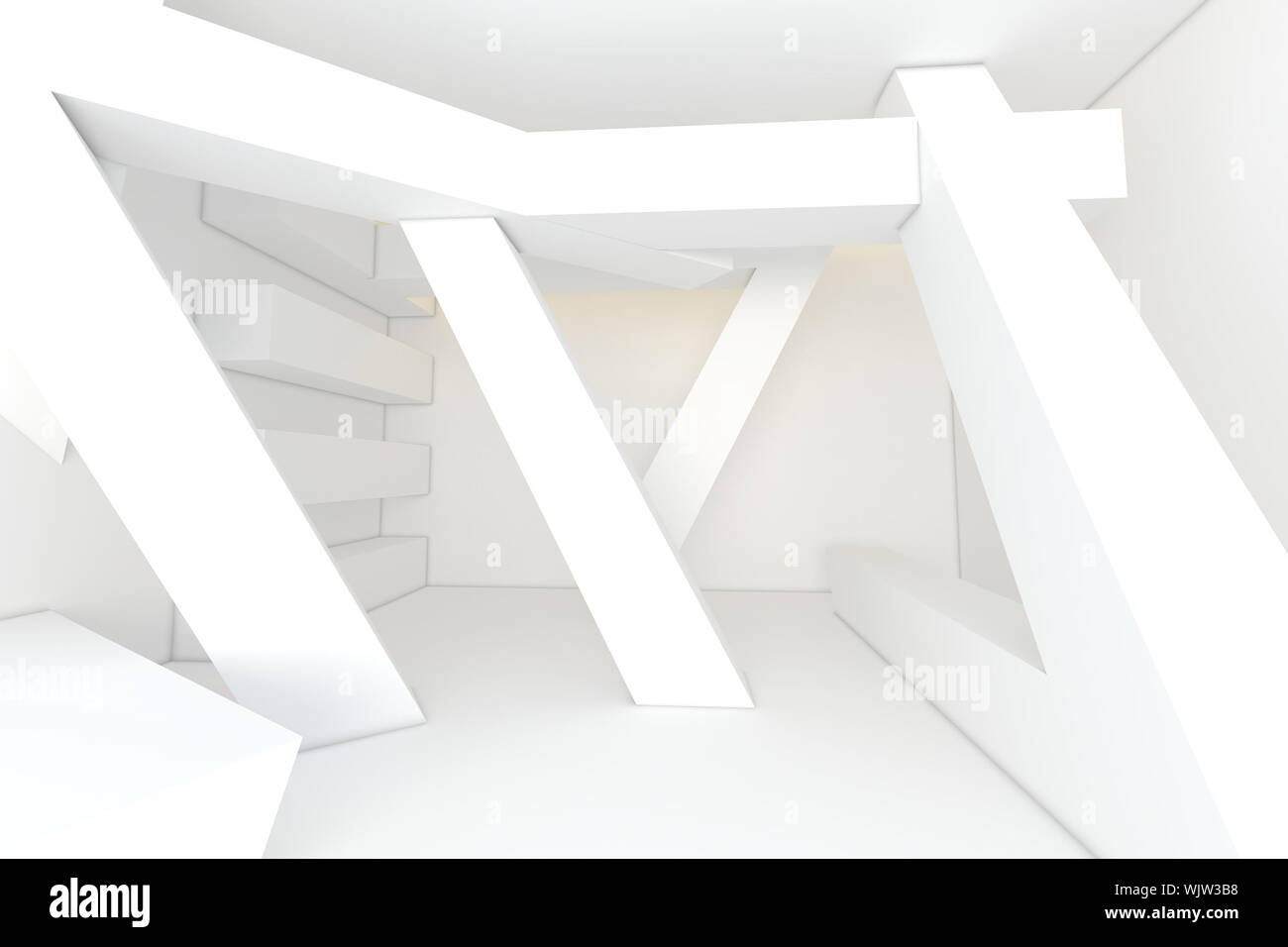 Abstract white empty room Stock Photo - Alamy