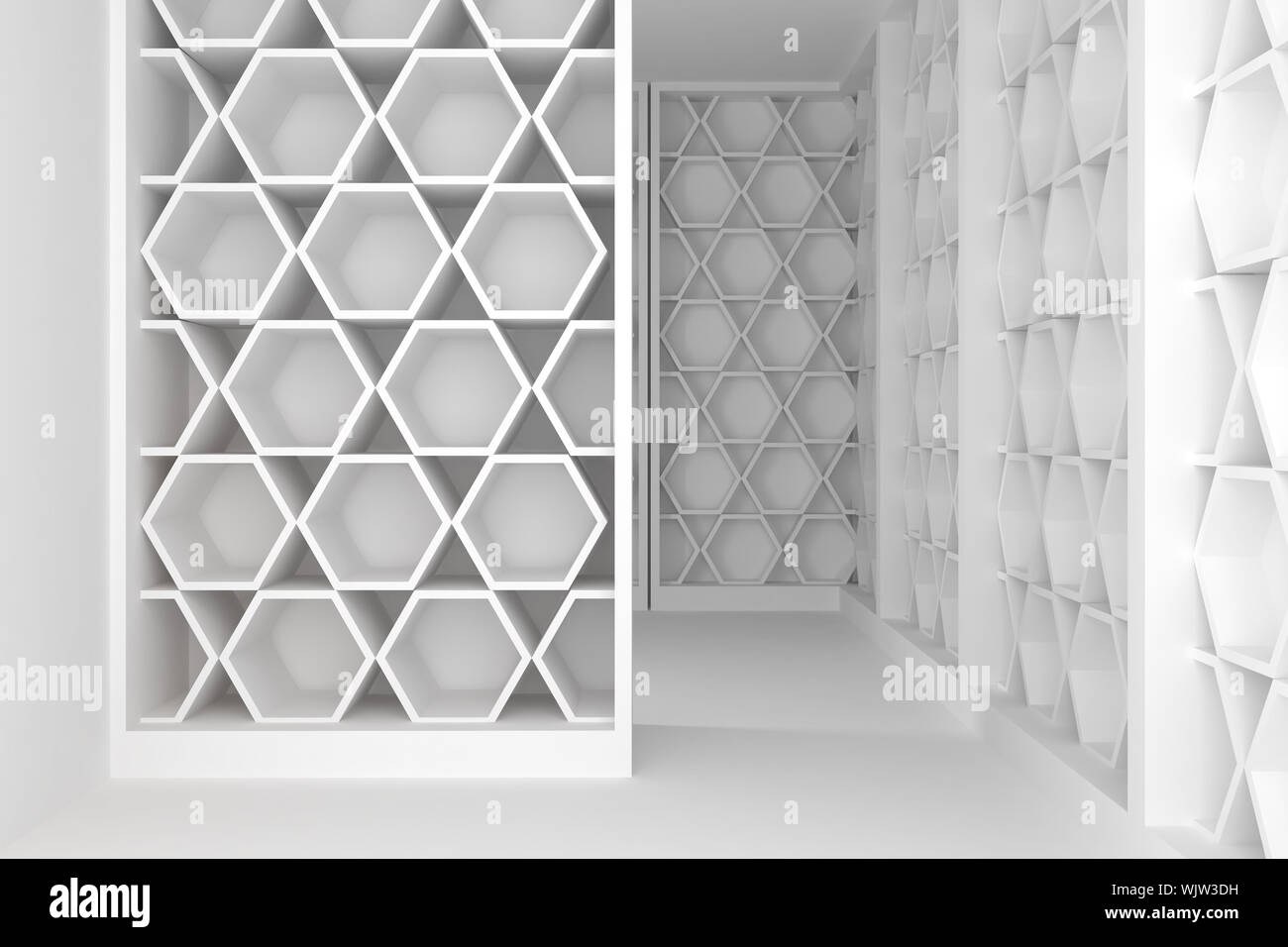 Empty room with shelves Stock Photo - Alamy