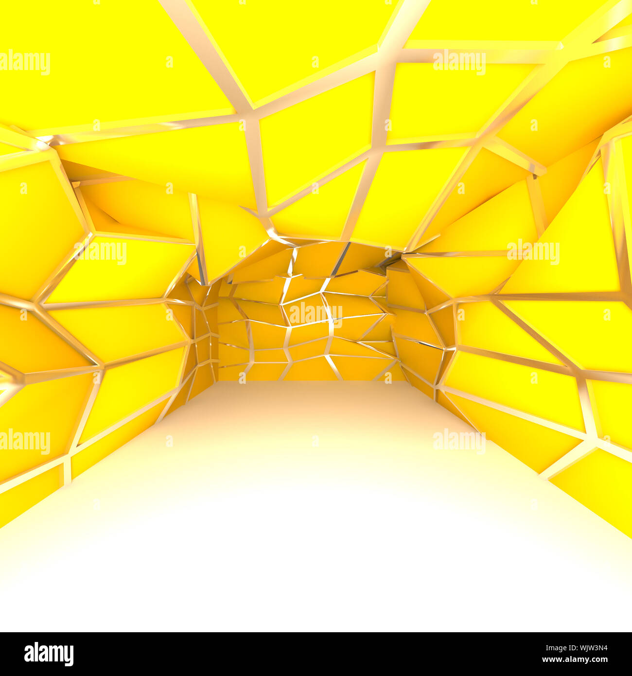 Abstract yellow diagonal wall in empty room Stock Photo - Alamy