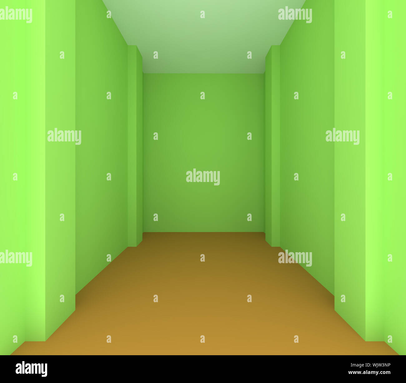 Home interior rendering with empty room color wall for renovate Stock ...