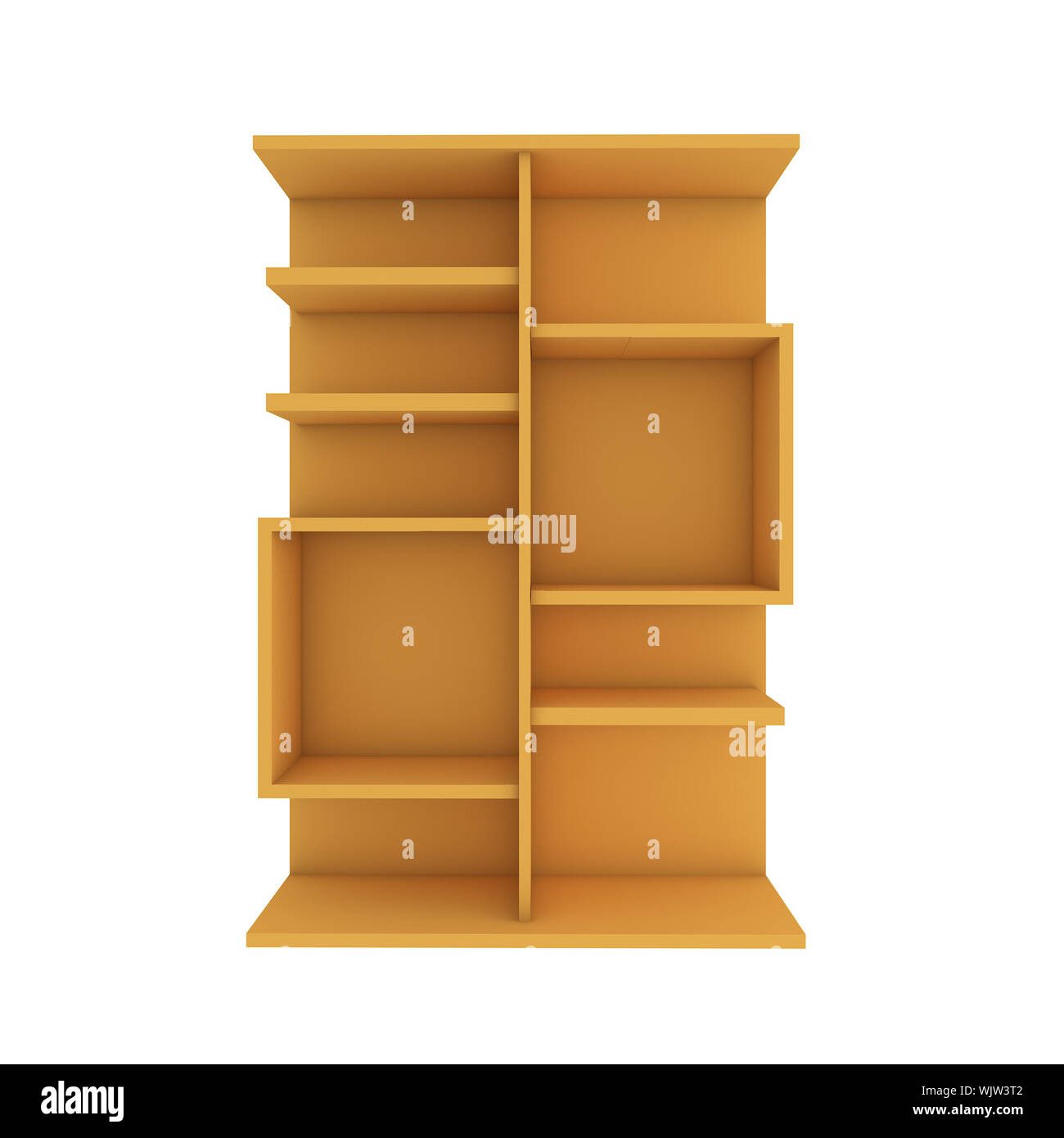 Color orange shelf design with white background Stock Photo - Alamy