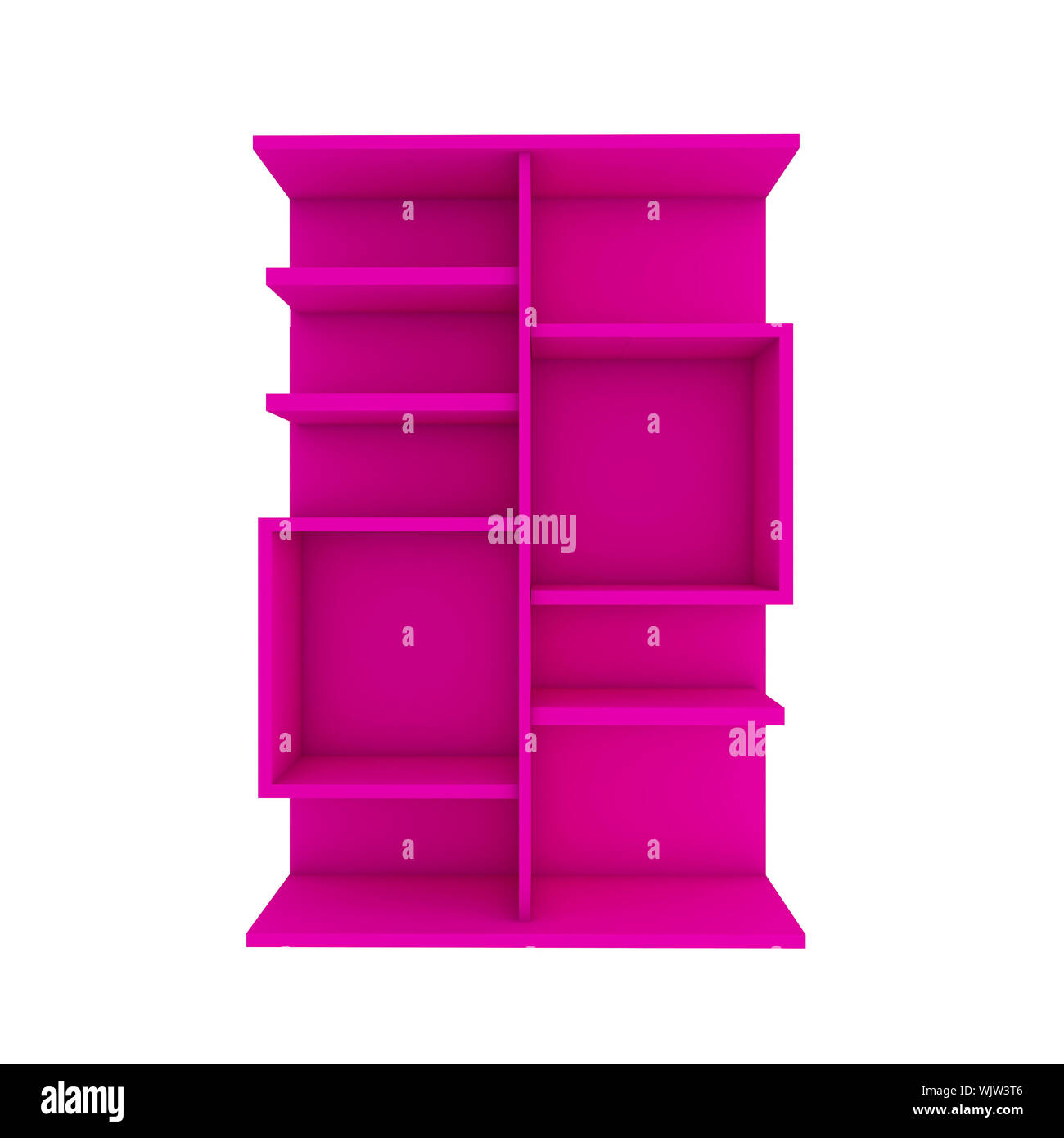 Color pink shelf design with white background Stock Photo - Alamy