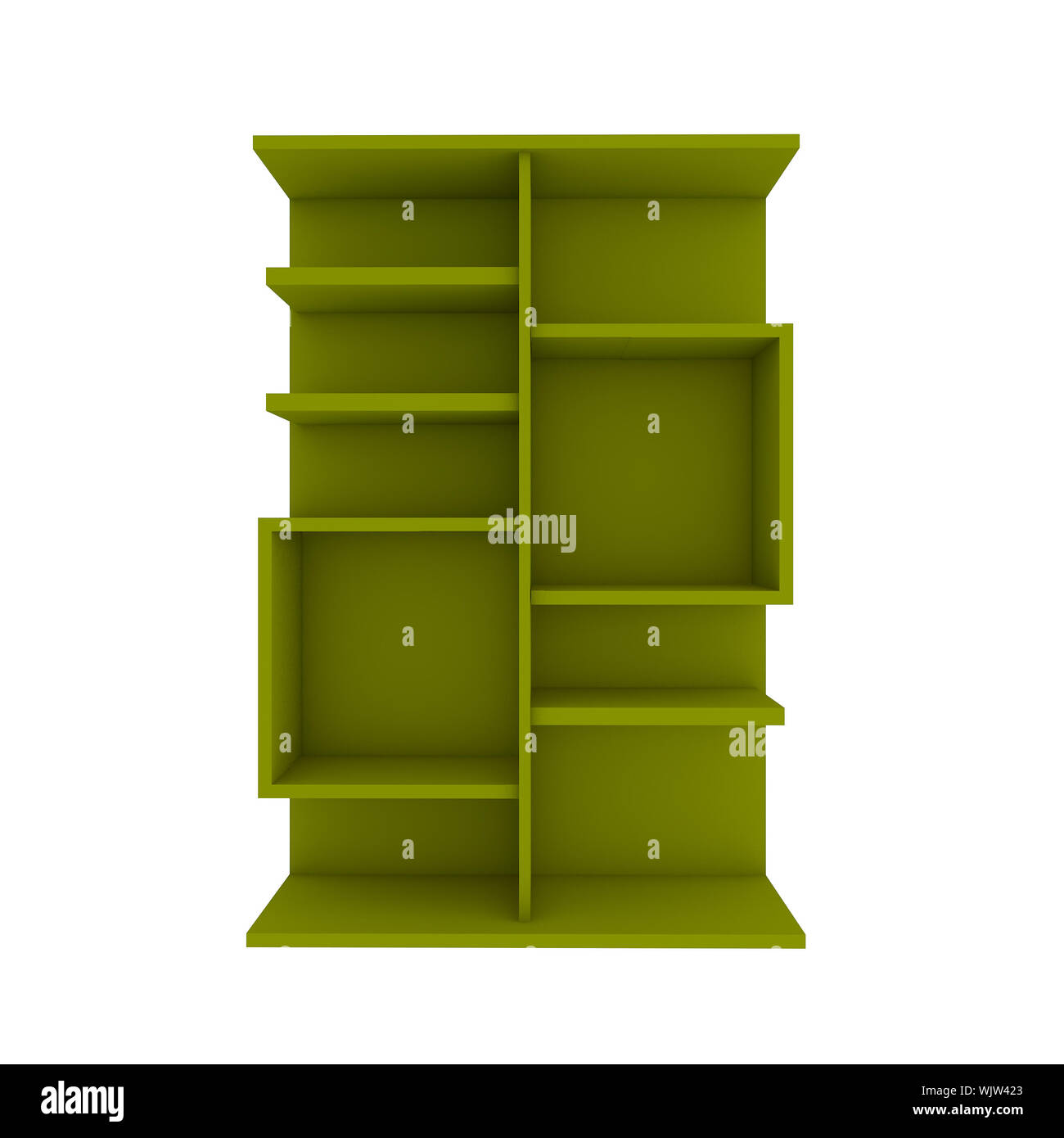 Color green shelf design with white background Stock Photo - Alamy