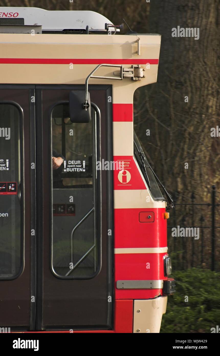 Dutch tram side view Stock Photo - Alamy