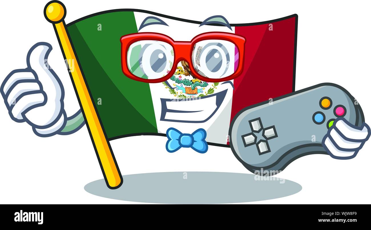 Gamer flag mexico isolated with the character Stock Vector Image & Art ...