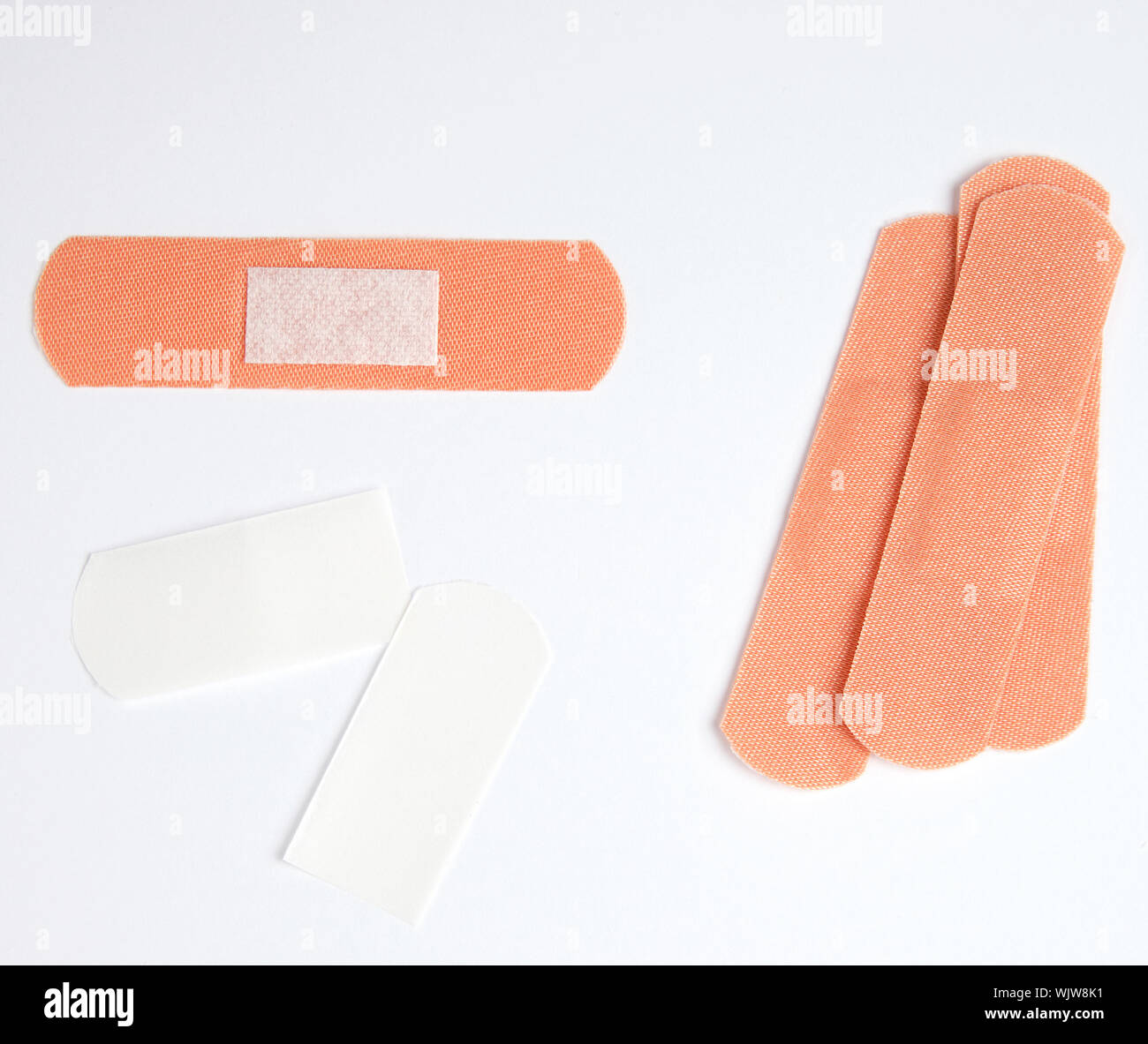 brown textile sticky patch for wounds on the skin of the body, white ...