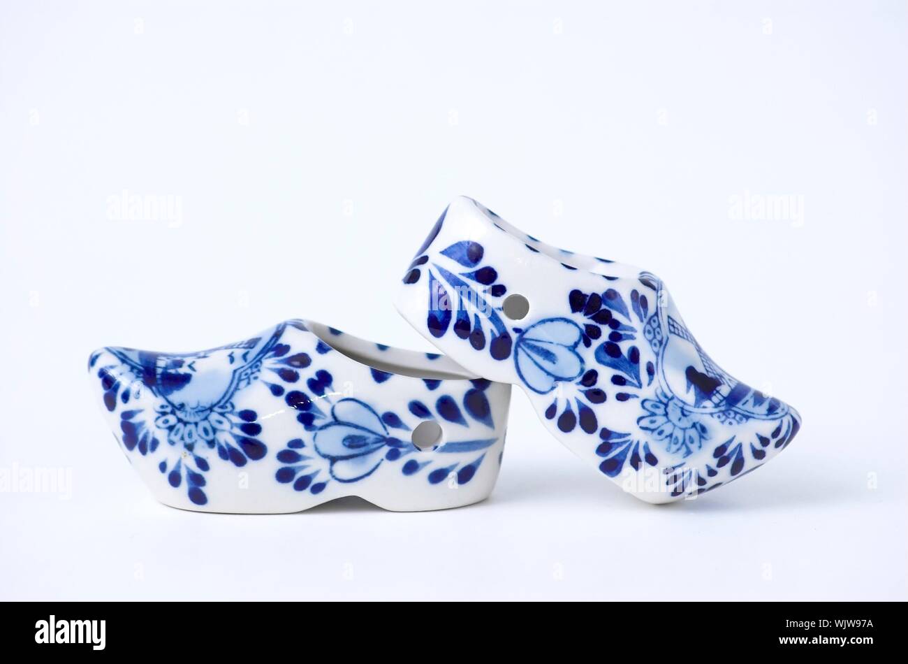 Set of Dutch porcelain clogs, traditional souvenir from Holland Stock ...