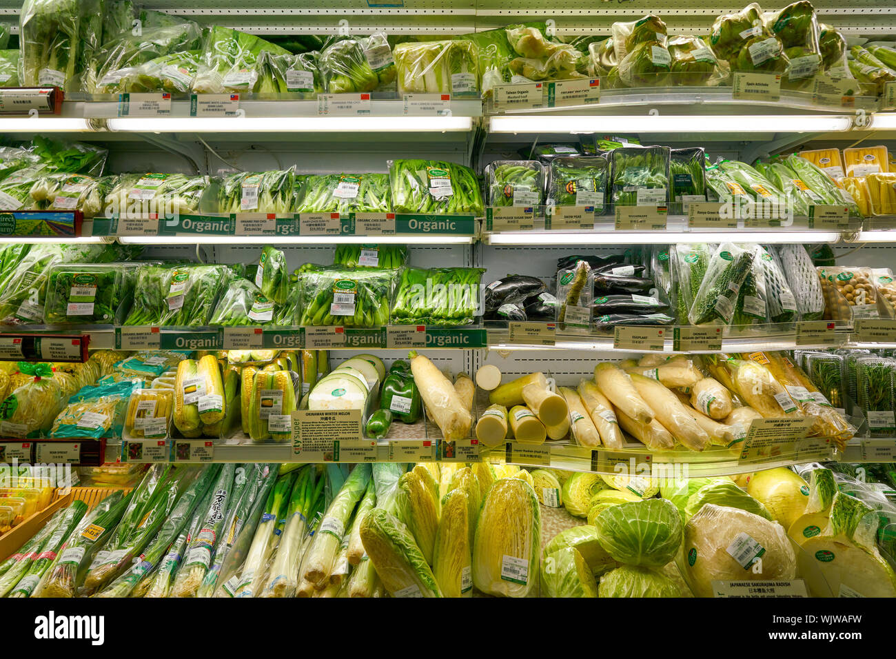 HONG KONG, CHINA - CIRCA FEBRUARY, 2019: produce on display at City ...