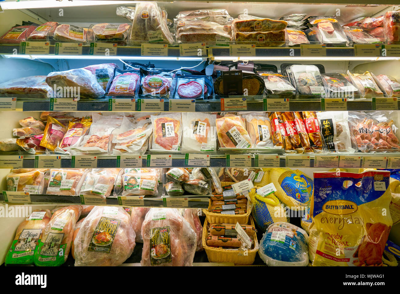 HONG KONG, CHINA - CIRCA FEBRUARY, 2019: assorted meat on display at ...