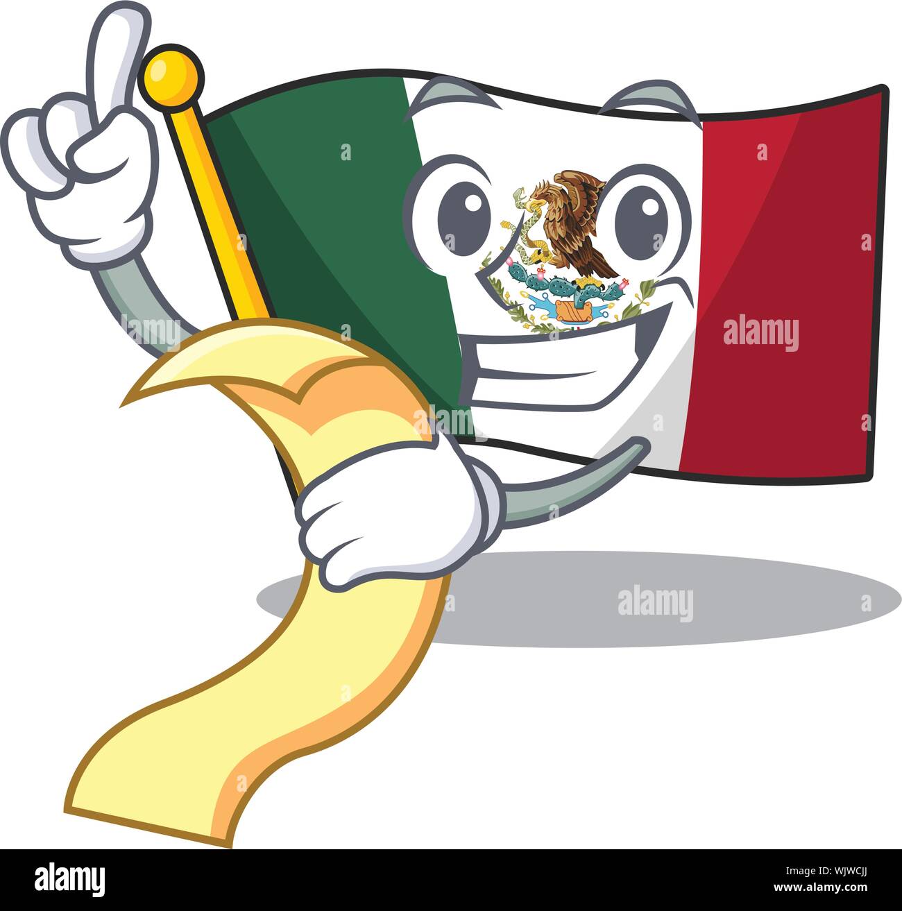 With menu flag mexico isolated with the character Stock Vector Image ...