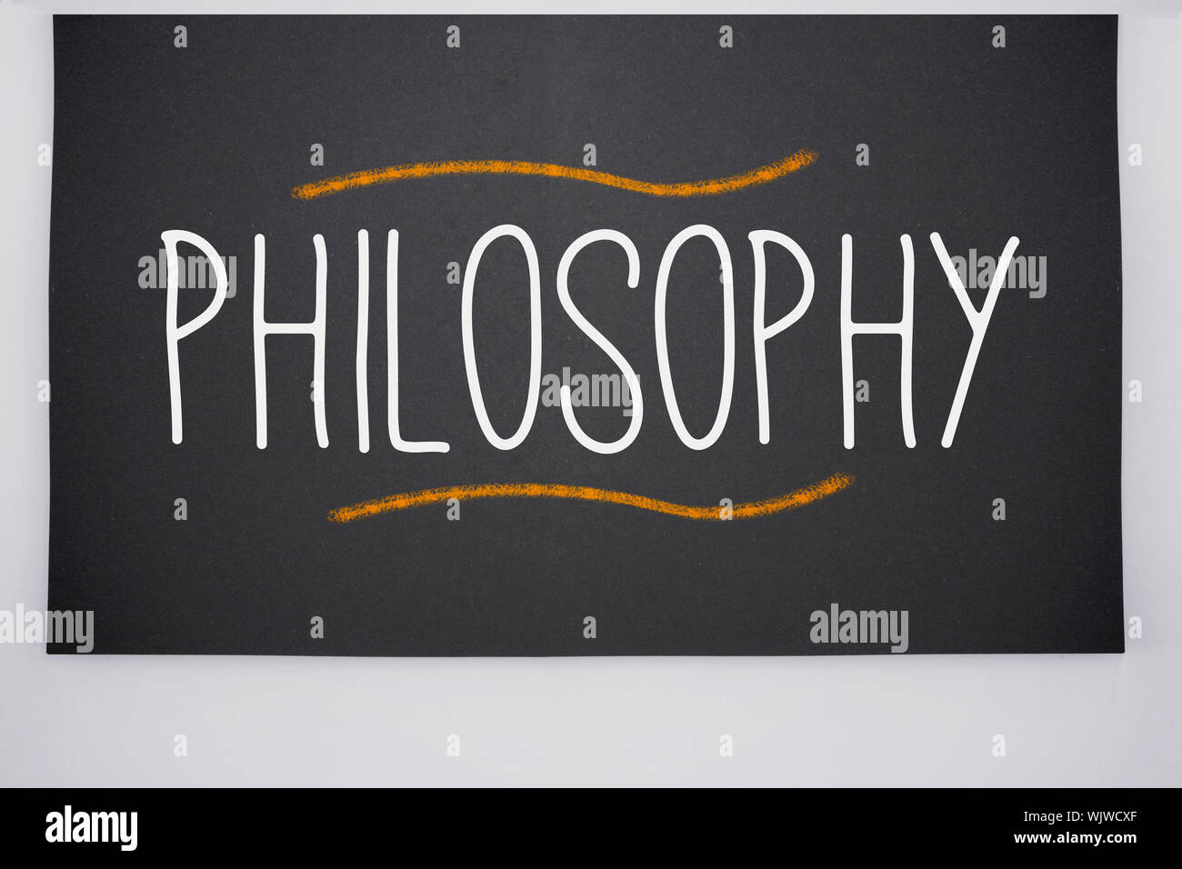 The word philosophy written on big blackboard Stock Photo - Alamy