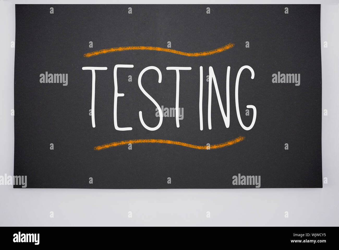 The word testing written on big blackboard Stock Photo - Alamy