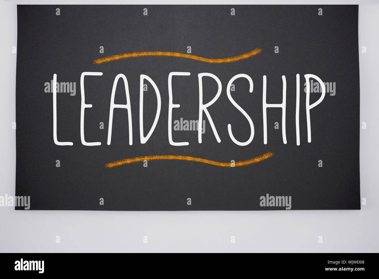 The word leadership written on big blackboard Stock Photo - Alamy