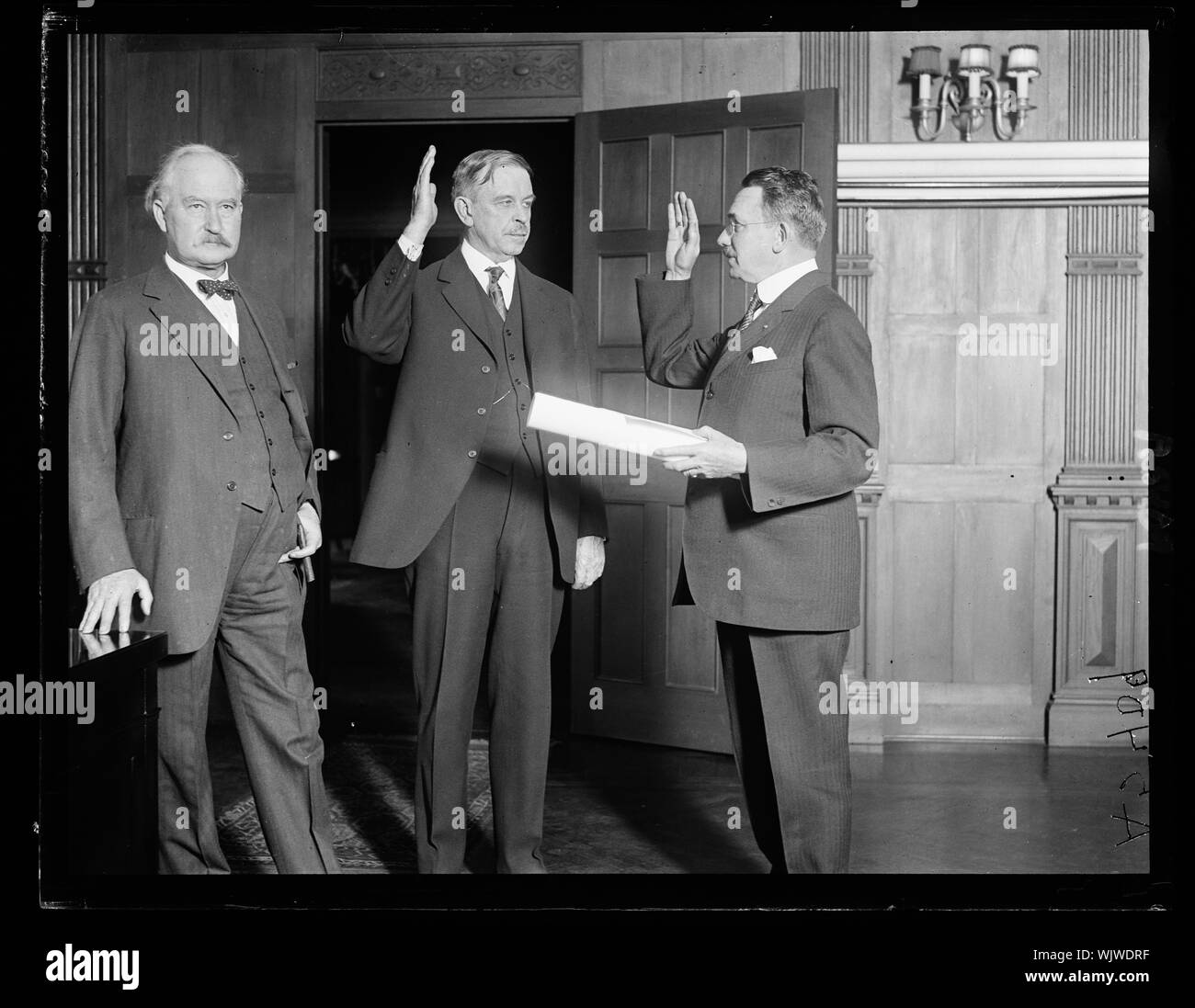 Hubert Work being sworn in Stock Photo - Alamy