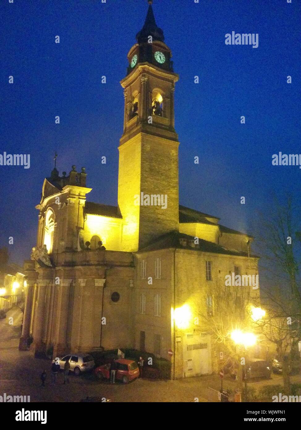 Lit church tower hi-res stock photography and images - Alamy