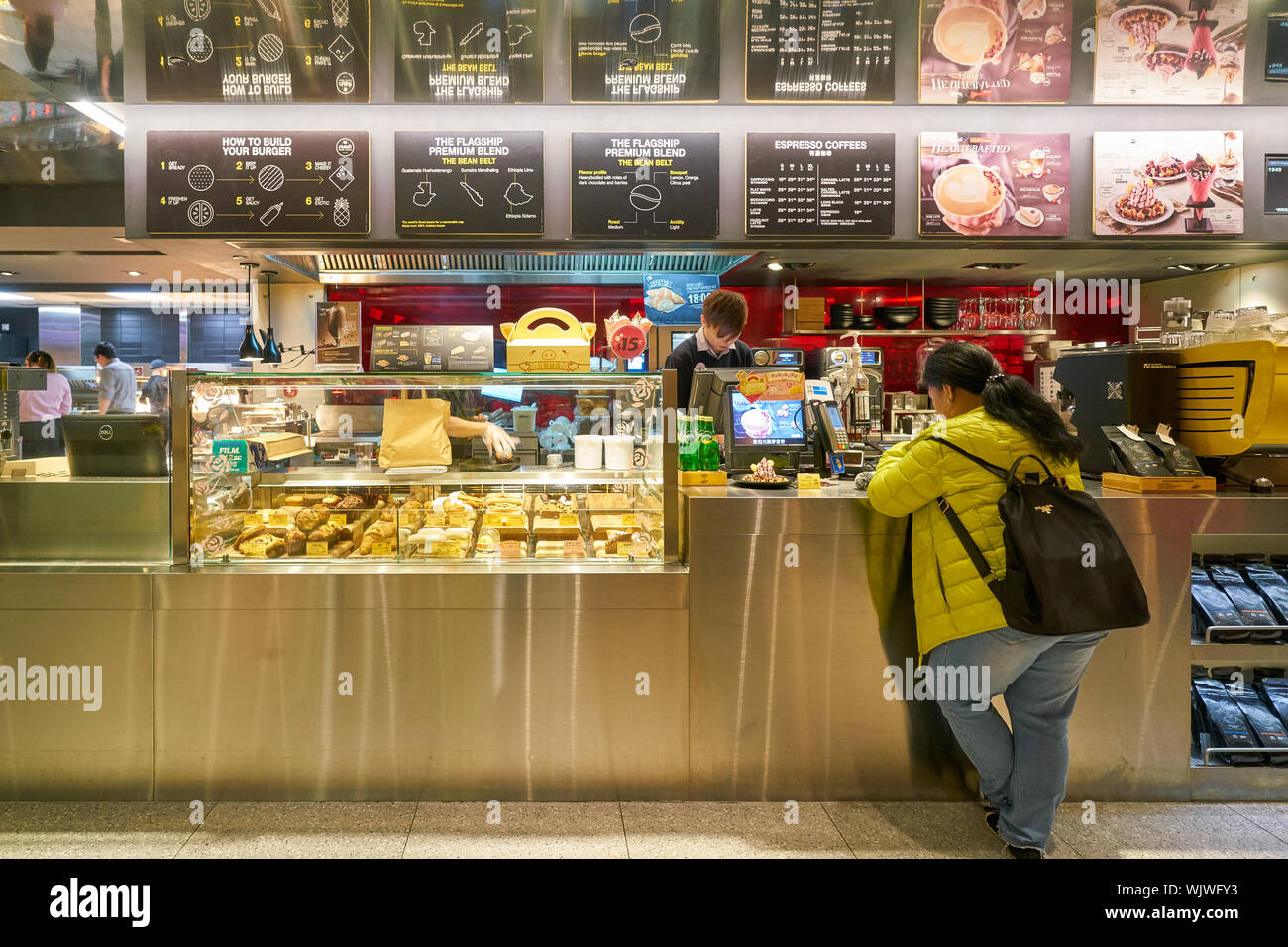 HONG KONG, CHINA - CIRCA FEBRUARY, 2019: McCafe at a McDonald's store ...