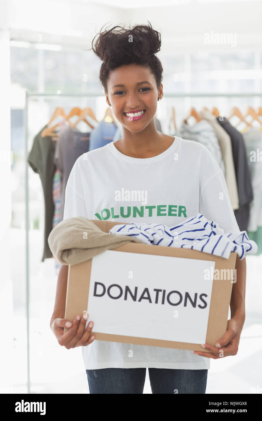 African american woman donating hi-res stock photography and images - Alamy