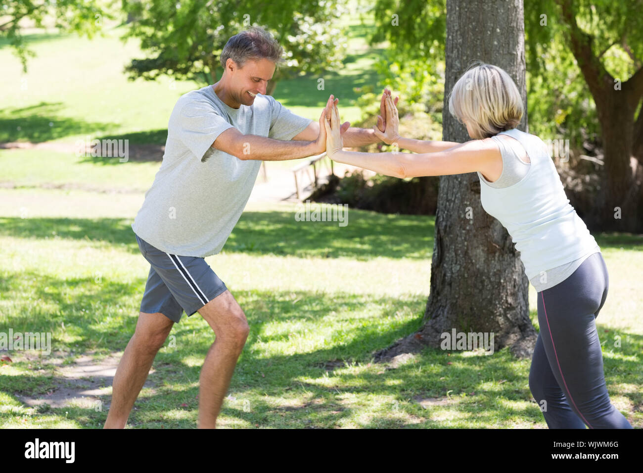 Couple working out in hi-res stock photography and images - Alamy