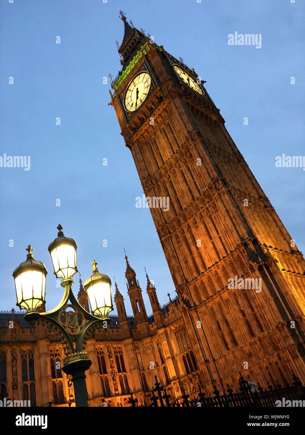 View of big ben tower street light hi-res stock photography and images ...