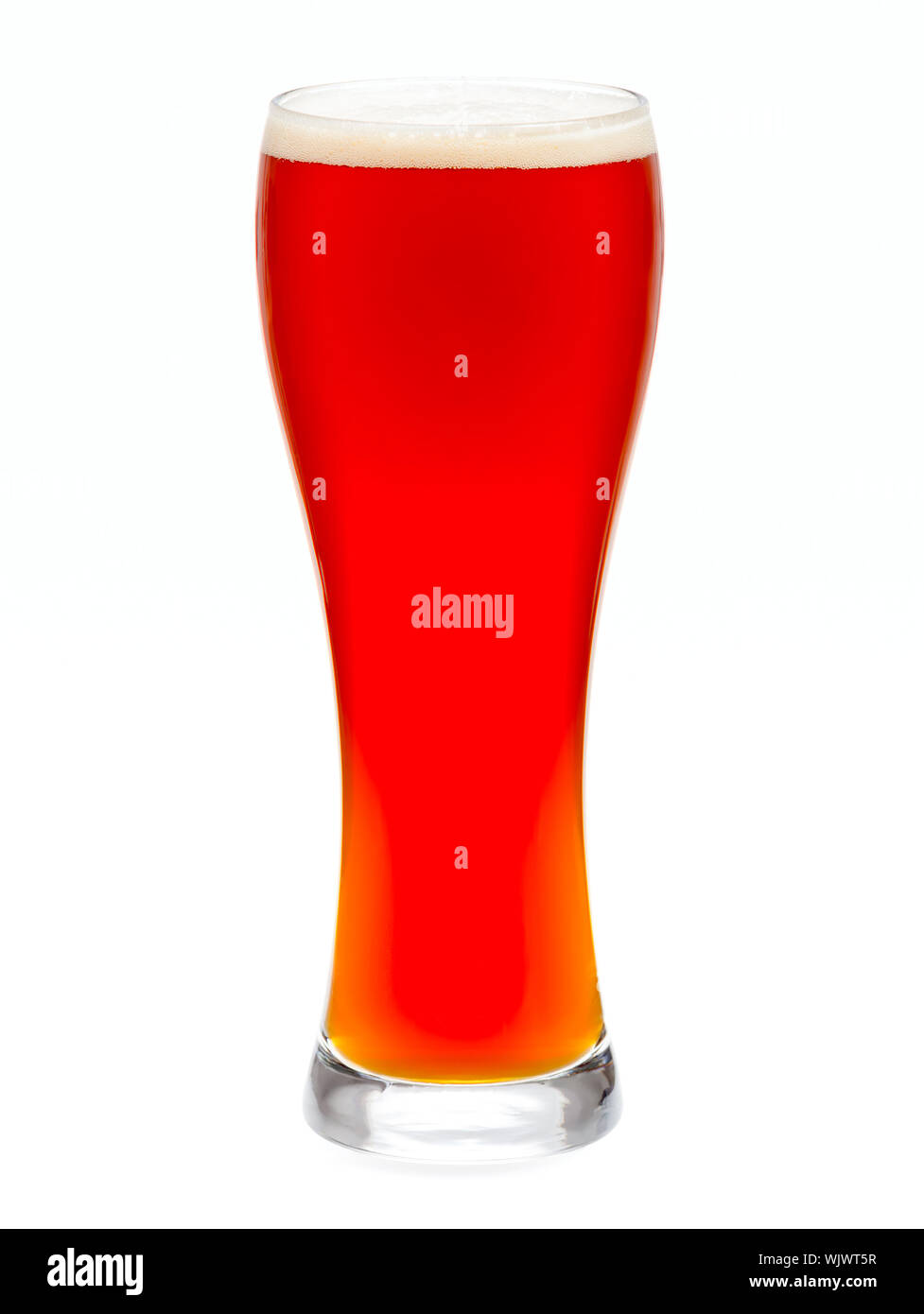 Full glass of pale ale isolated on white background Stock Photo - Alamy