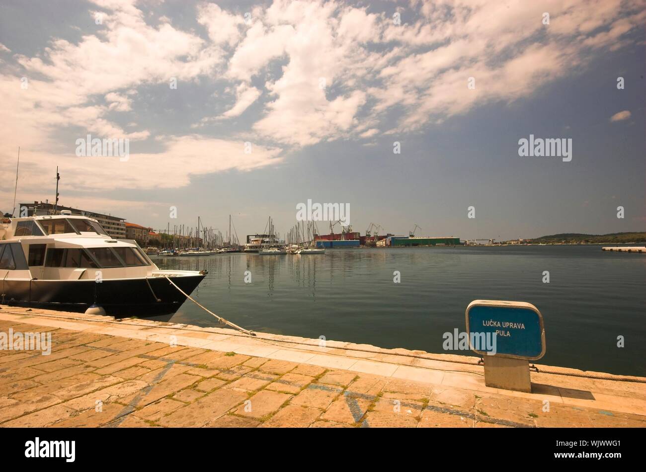 City harbour in Pula, capital of Istria Stock Photo - Alamy