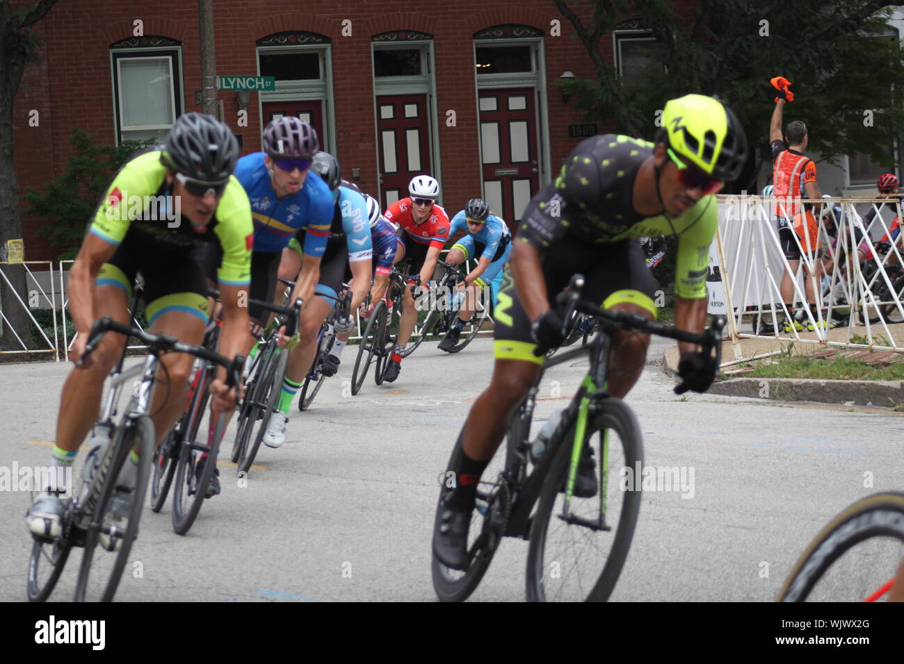 Following the Line Stock Photo - Alamy