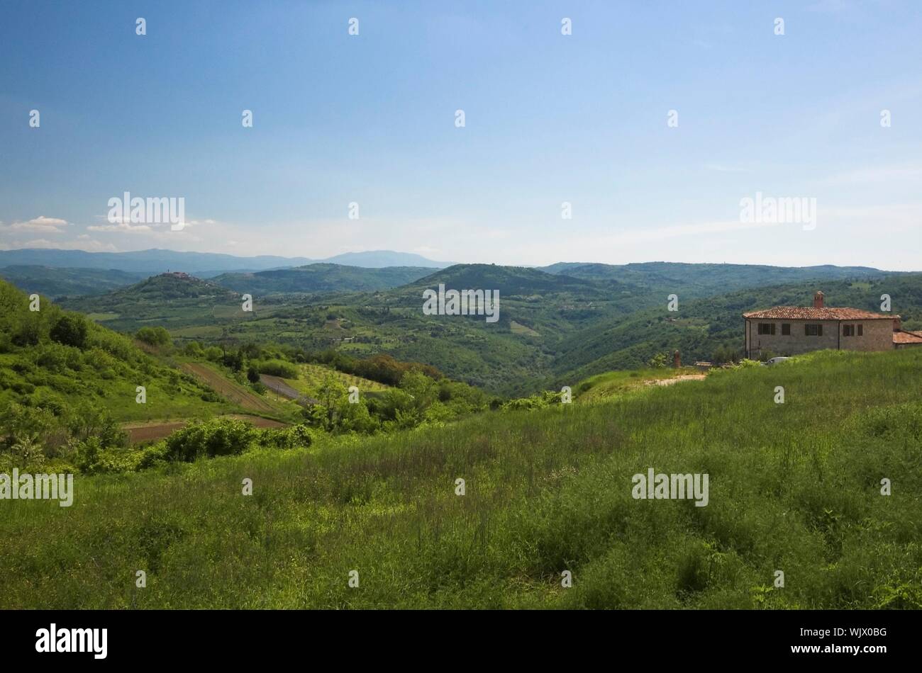 Countryside landscape in the Valley of Mirna, Croatia Stock Photo - Alamy