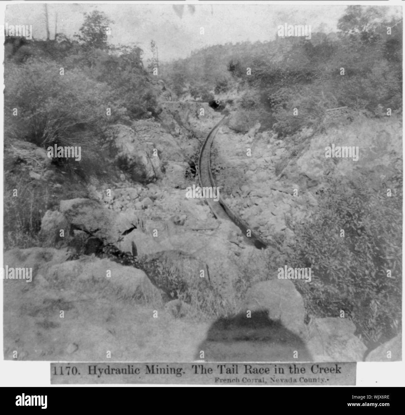 Hydraulic Mining - The Tail Race in the Creek - French Corral, Nevada ...