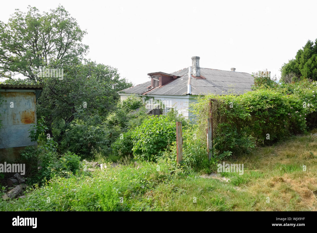 Old dilapidated houses in an abandoned village Stock Photo - Alamy
