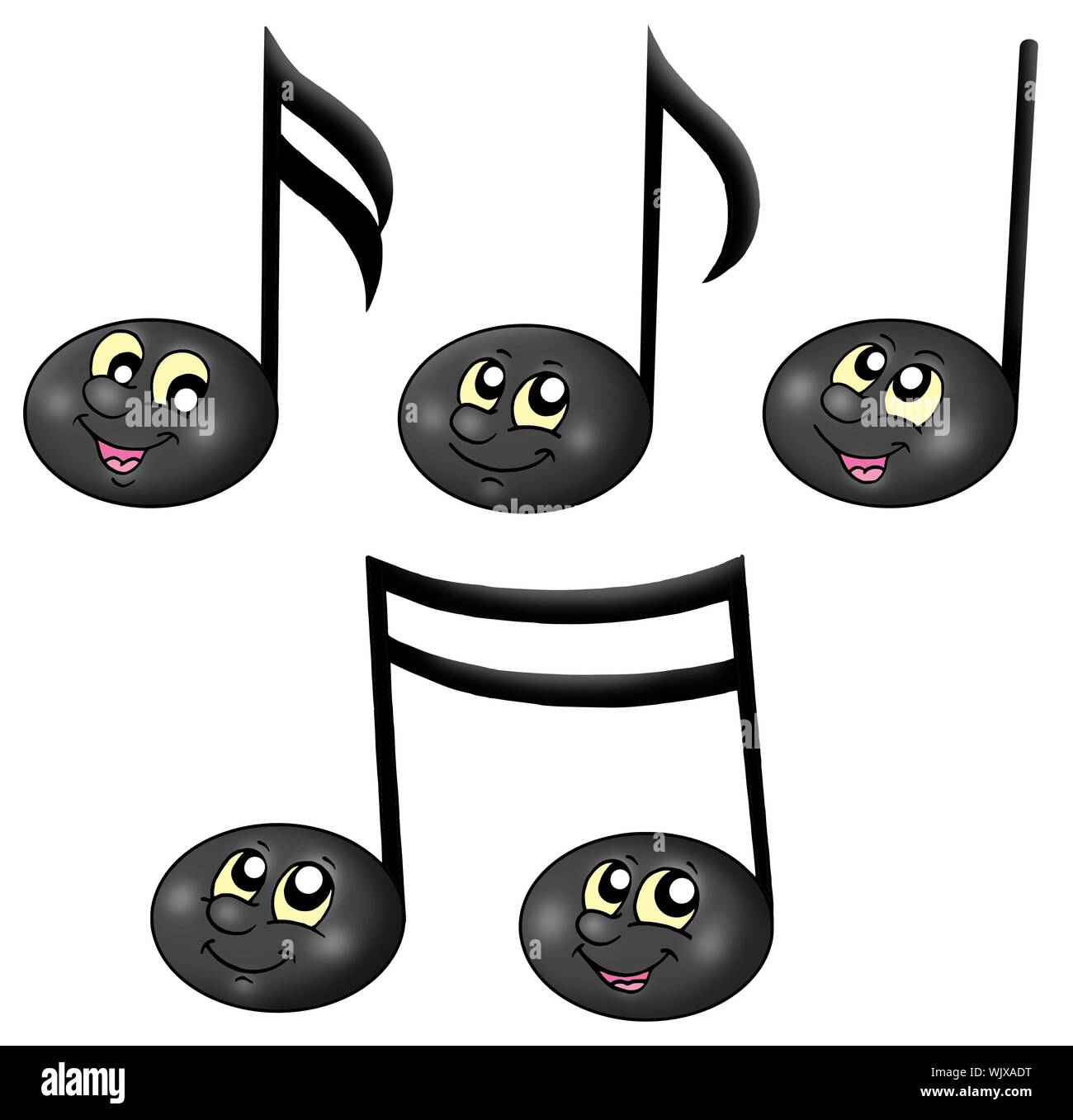 Cartoon music note smiling happy hi-res stock photography and images ...