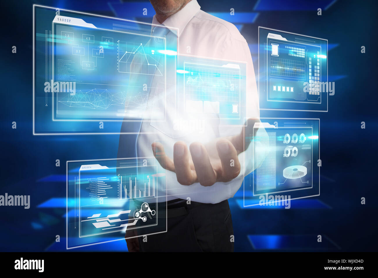 Digital composite technology interfaces hi-res stock photography and ...