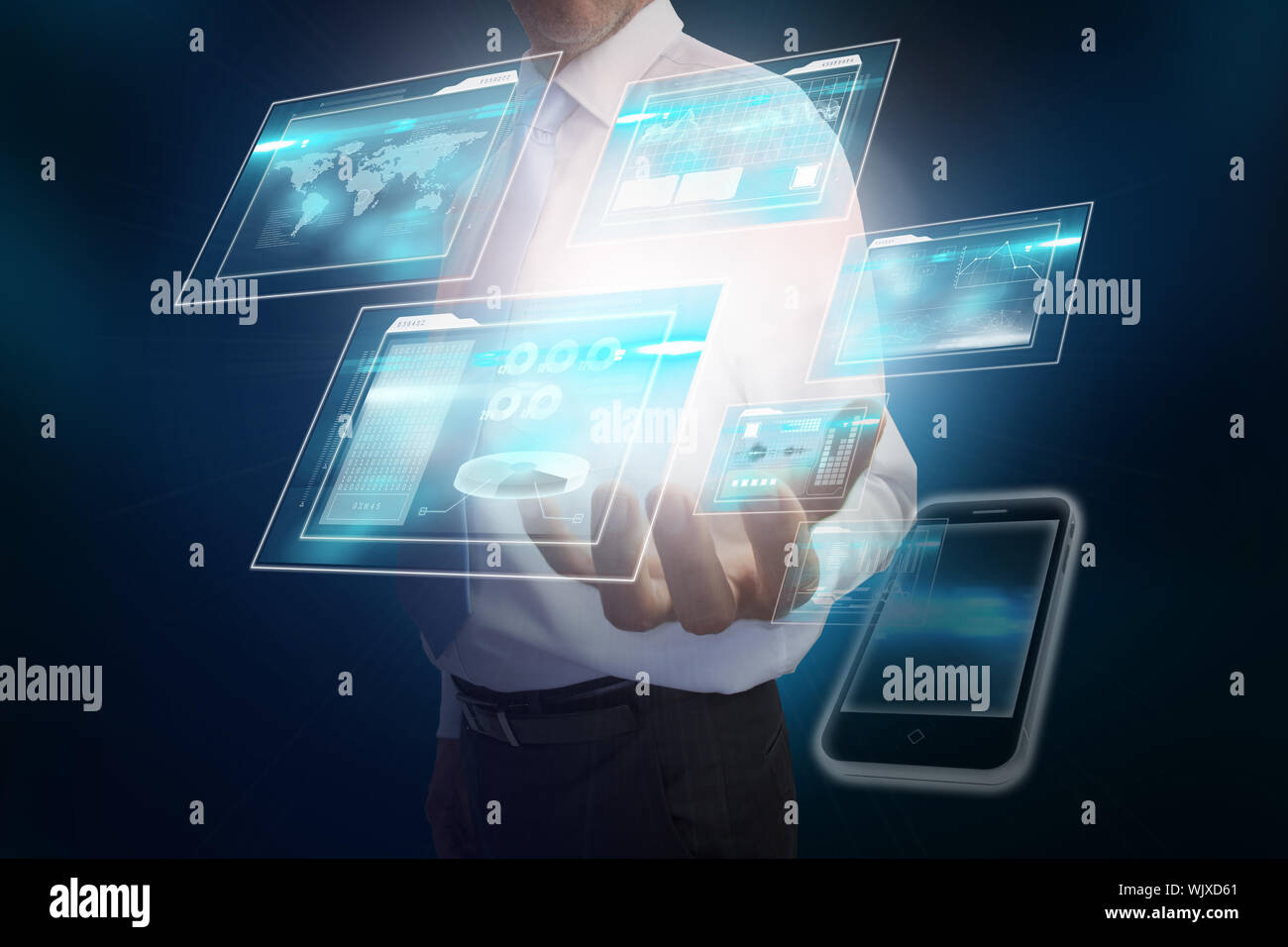 Digital composite technology interfaces hi-res stock photography and ...