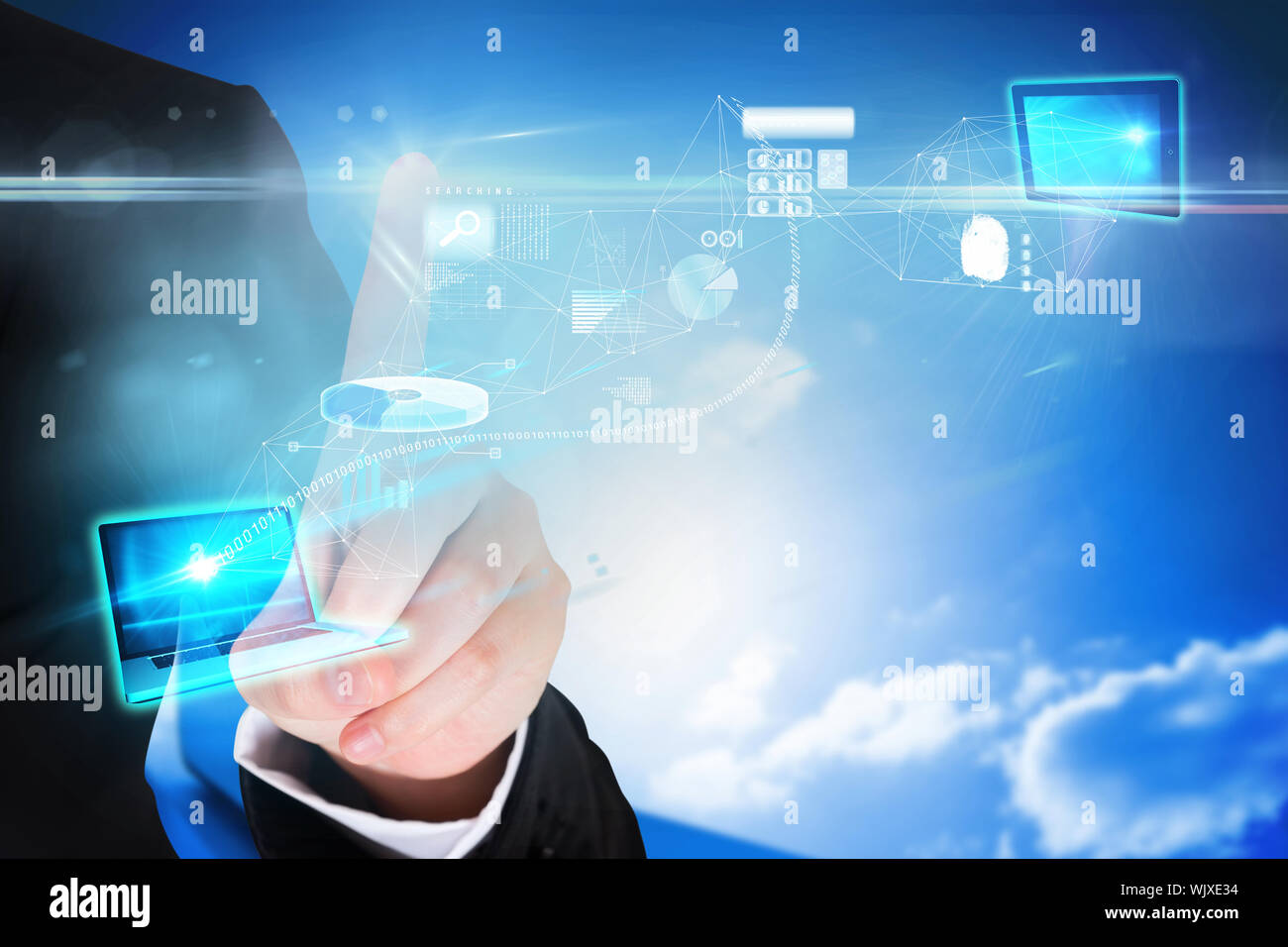 Finger connection connectivity interface hi-res stock photography and ...