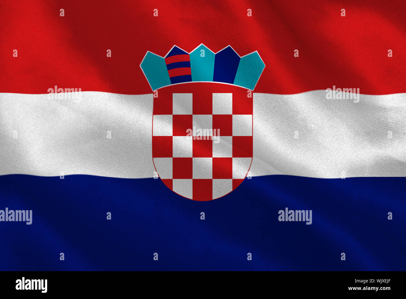 Croatia flag rippling Stock Photo - Alamy
