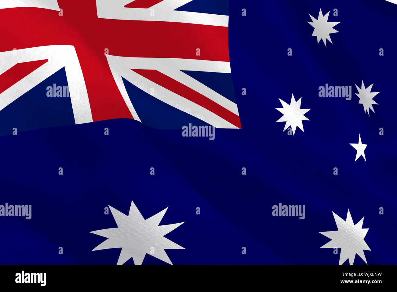 Australian flag rippling Stock Photo - Alamy