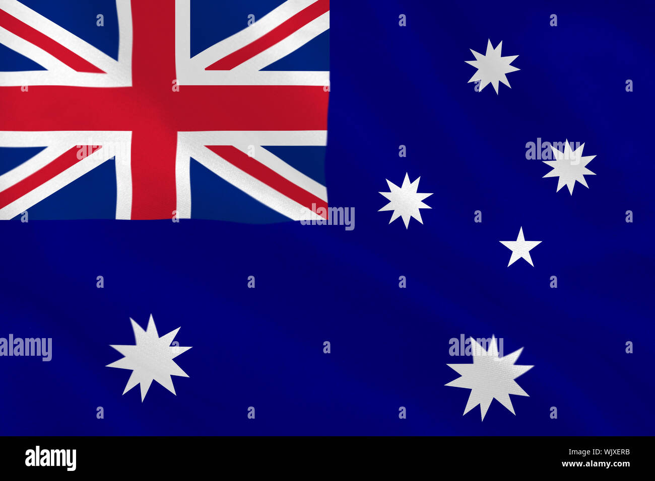 Australian flag rippling Stock Photo - Alamy