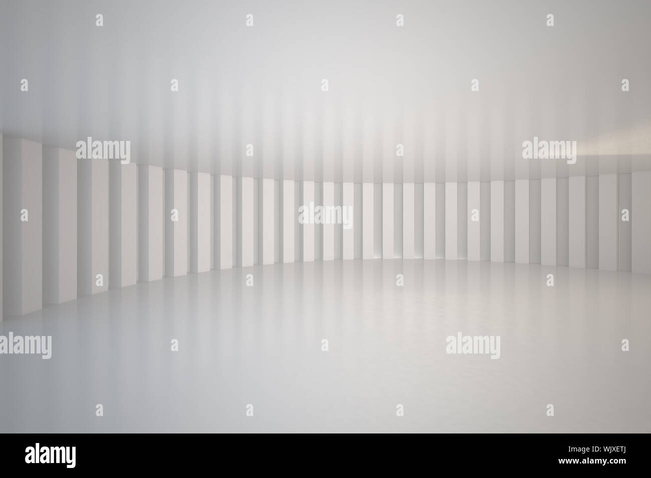 Empty white curved room Stock Photo - Alamy