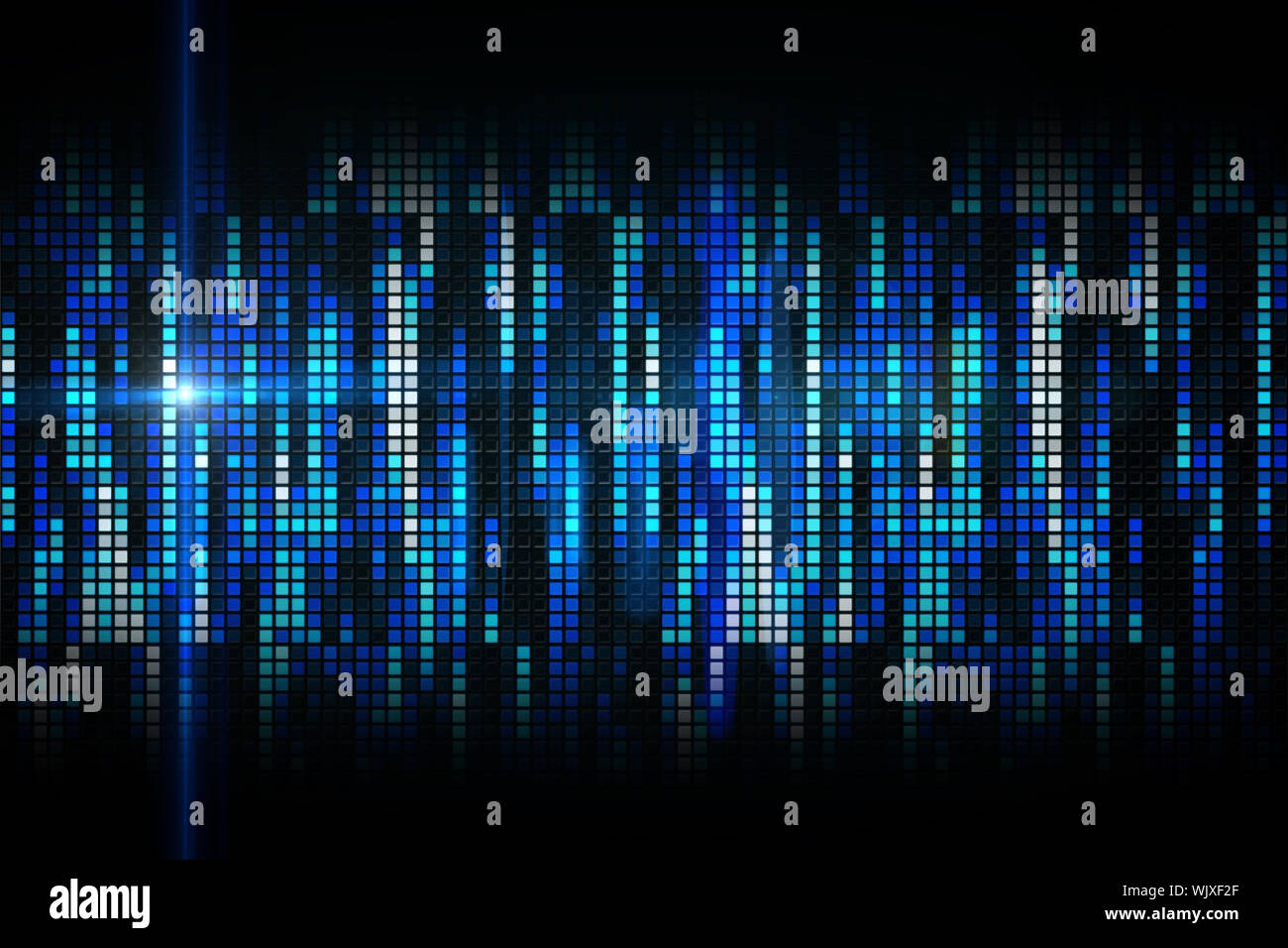 Cool pixel background in blue Stock Photo - Alamy