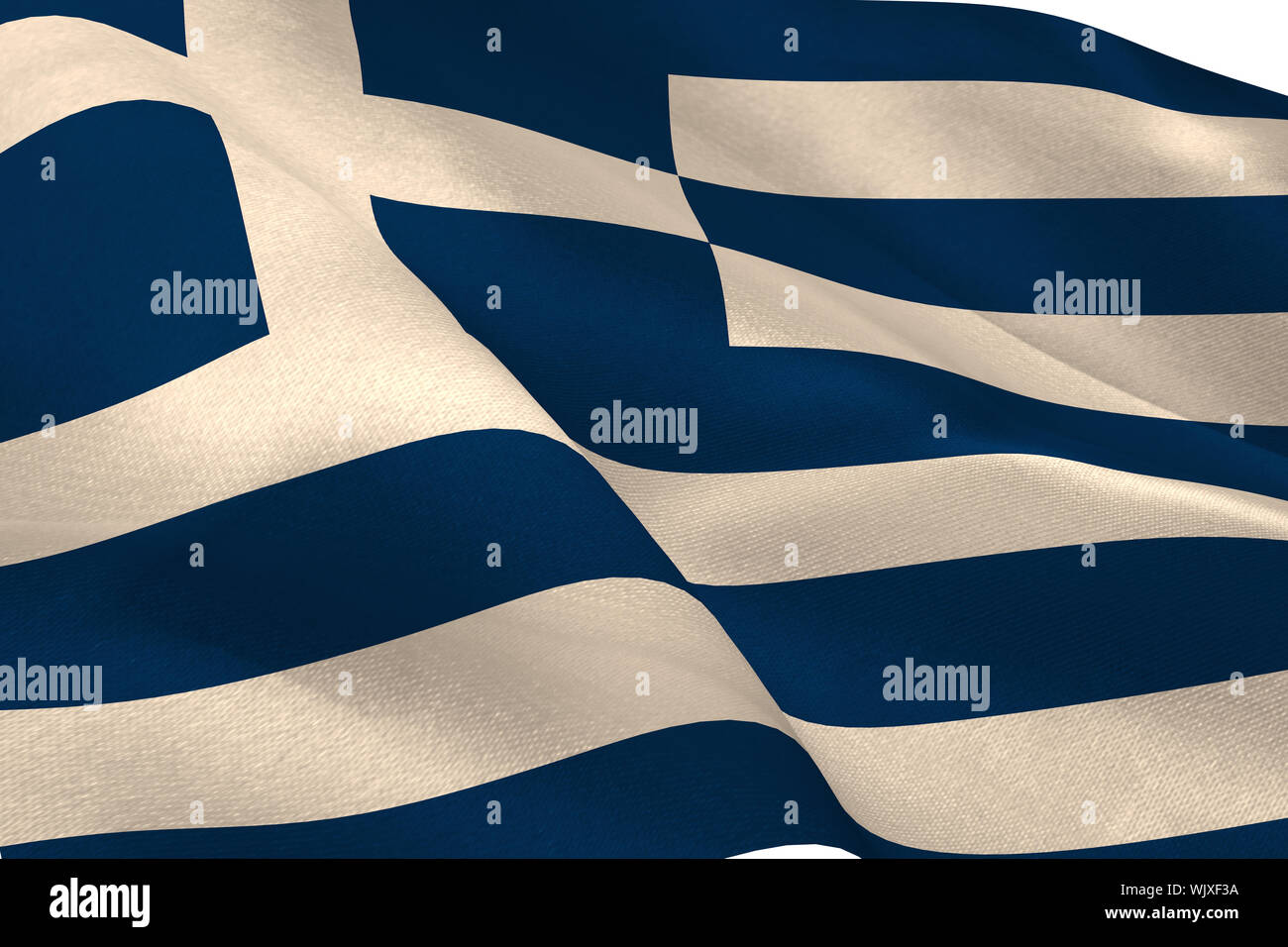 Greek flag waving Stock Photo - Alamy