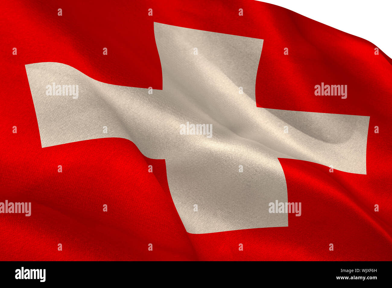 Swiss flag waving Stock Photo - Alamy