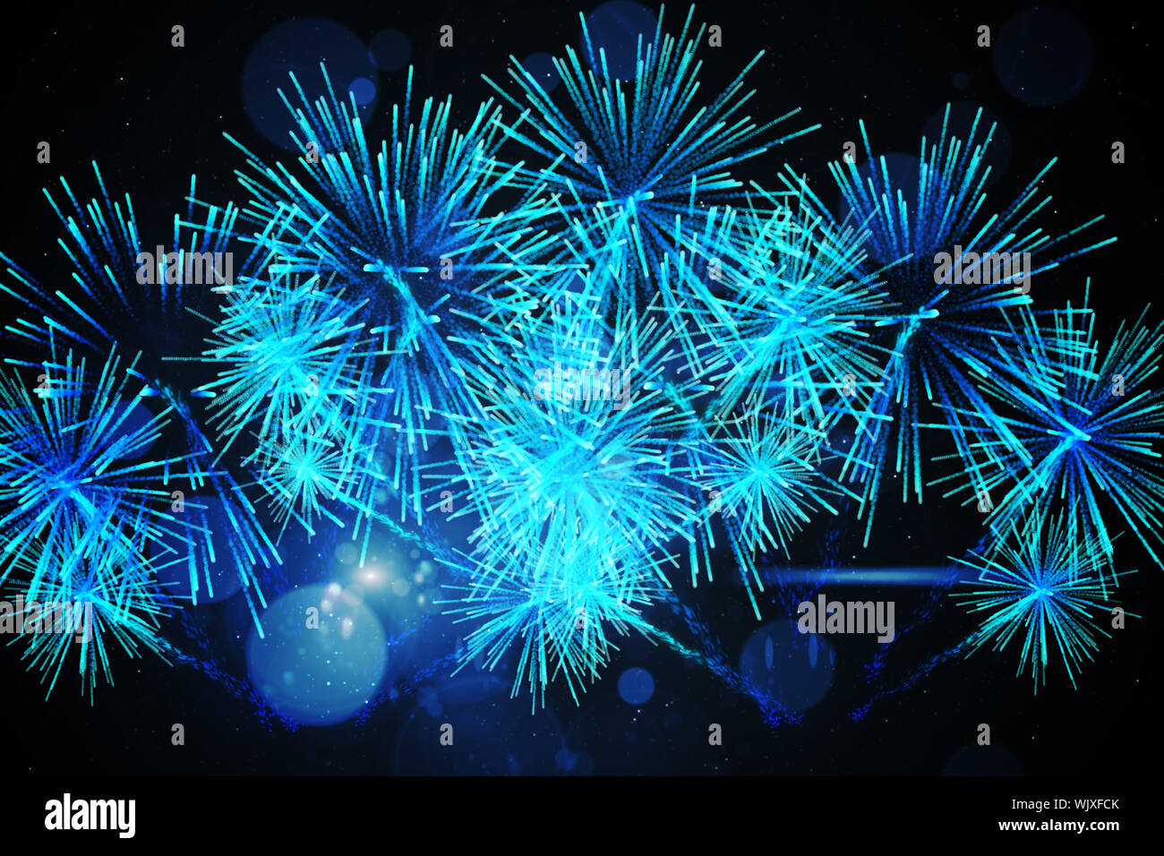 Digitally generated firework design in different colours Stock Photo ...