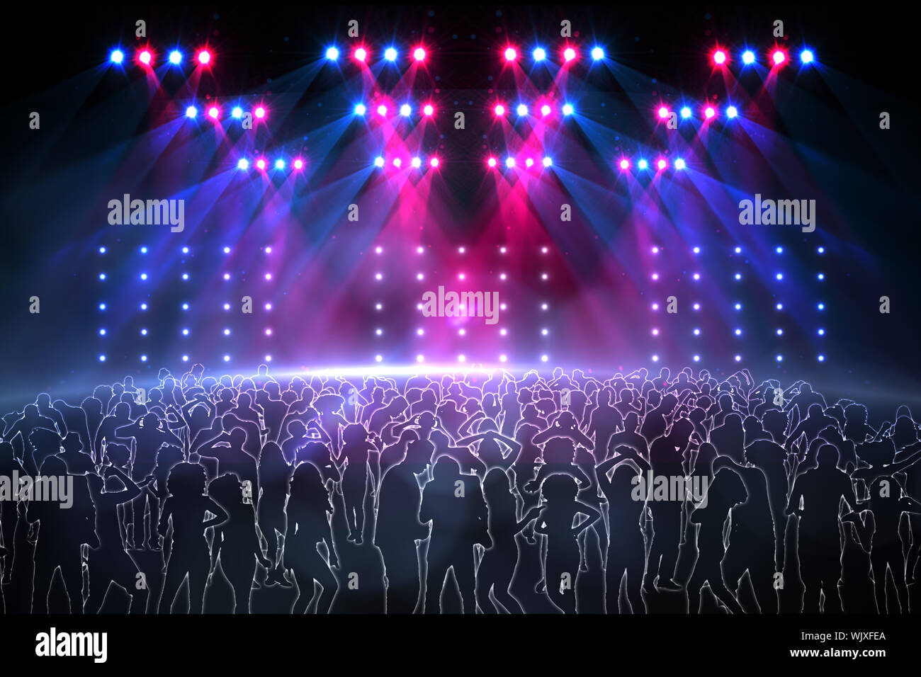 Digital nightclub with people dancing Stock Photo - Alamy