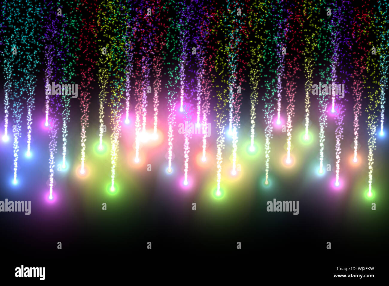 Digitally generated firework design in different colours Stock Photo ...